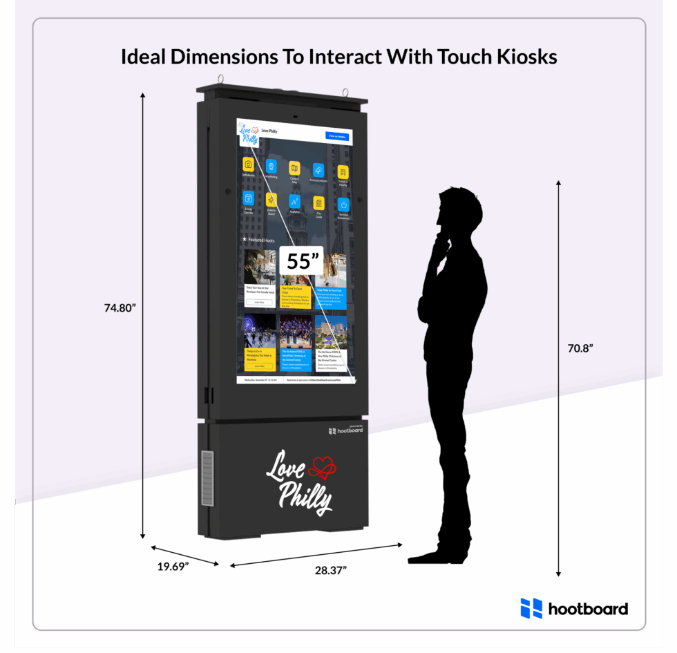 Glide OT Outdoor Kiosk for Parks & Plazas | HootBoard