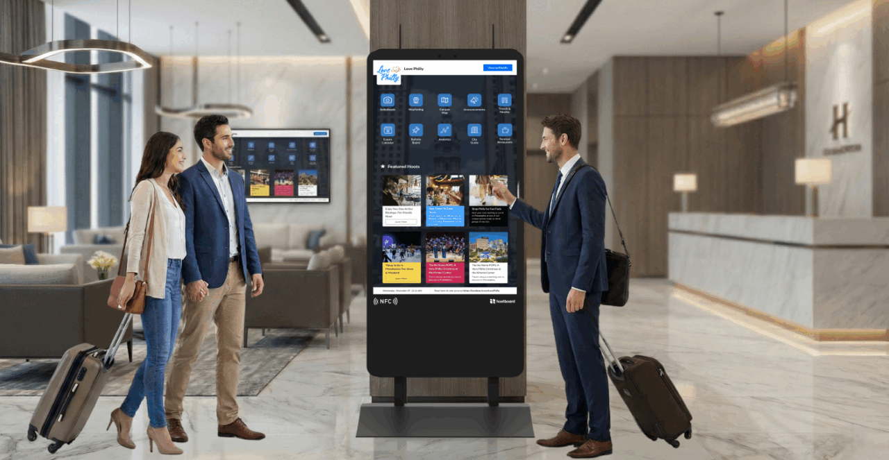 Interactive Guest Engagement Kiosks for Hotels | Smart Check-In ...